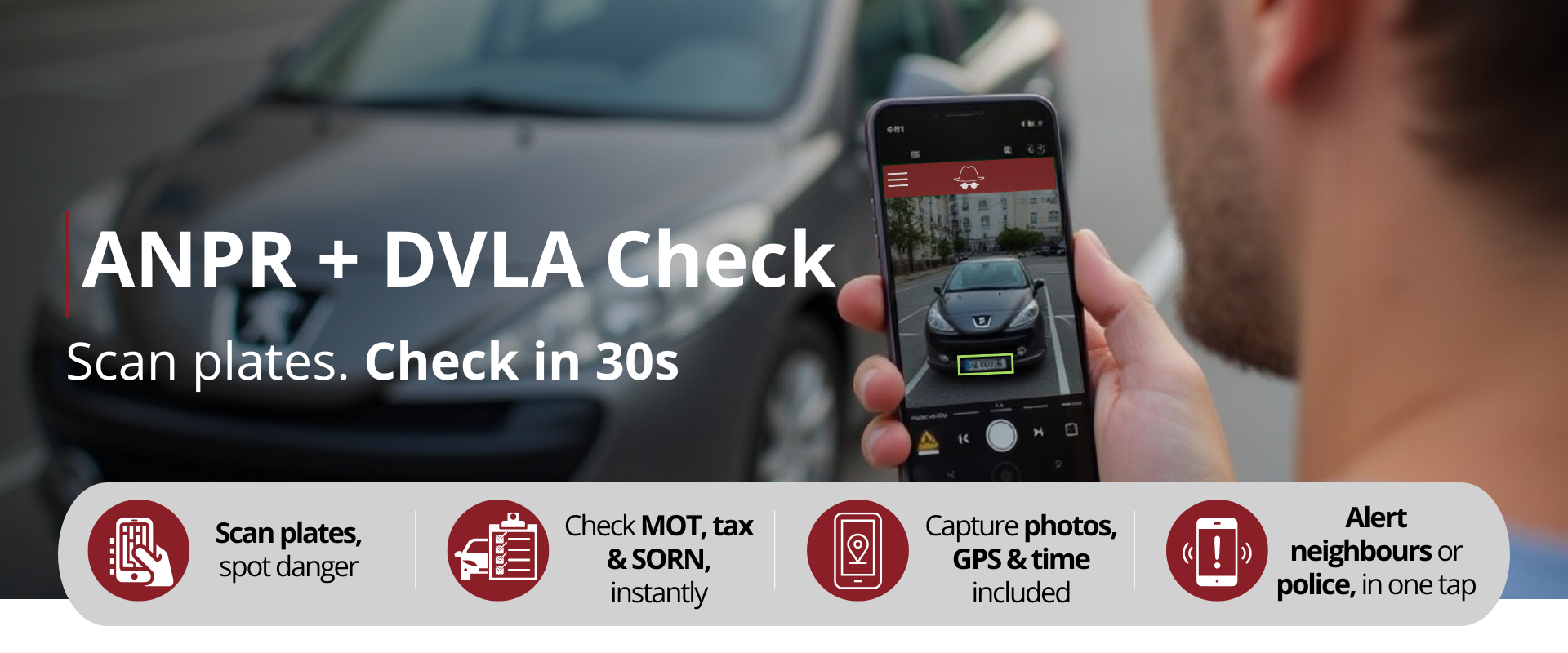 ANPR (Automatic Number Plate Recognition) + DVLA Check