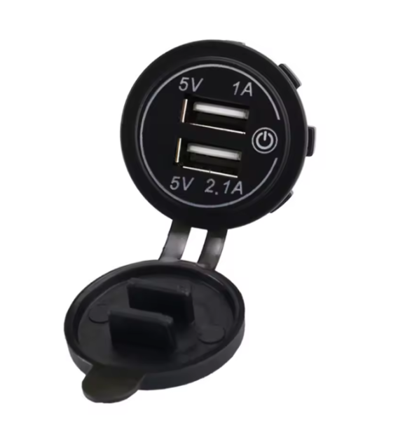 24 Volt Dual Port Socket USB Charger
